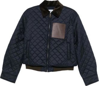 Loewe Femme, Vestes, Bleu, Taille: 36 FR Veste courte en tissu technique