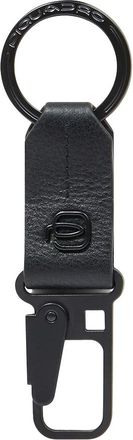 Piquadro Homme, Accessoires, Noir, Taille: ONE Size Porte-cl&eacute;s mousqueton en cuir