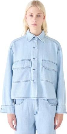 Shaft Femme, Blouses et Chemises, Bleu, Taille: 40 FR Giacca Perlage Regular