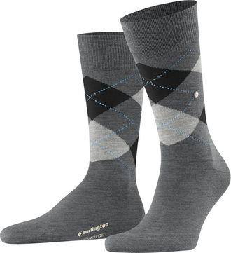 Burlington Wadenhohe Socken mit Schurwolle in Argyl-Muster in