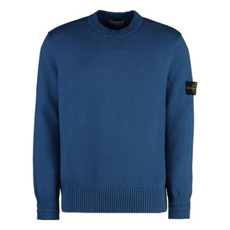 Stone Island Homme, Pulls, Bleu, Taille: 2XL Pull ras du cou en coton