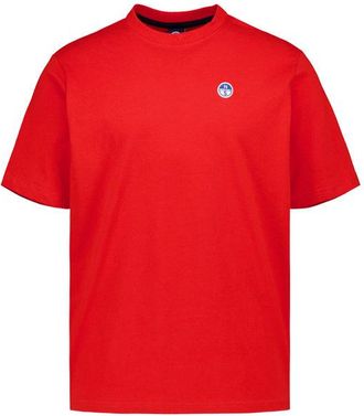 North Sails Herren T-Shirt rot Baumwolle