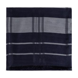 Ferragamo Karierter Schal - - Accessories - Herren - Blau - ONE SIZE