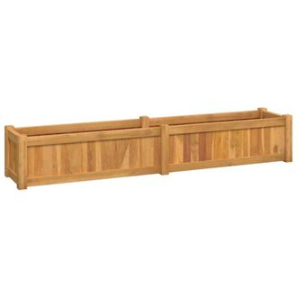 vidaXL Lit sur&eacute;lev&eacute; 150x30x25 cm bois massif de teck Vidaxl