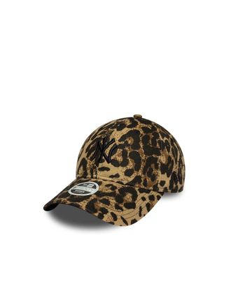 New Era Womens Baseball Cap 9twenty Brown Leopard Cotton Hat