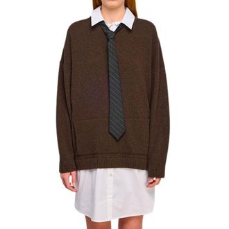 Semicouture Maglia Estelle - Femme - Pulls - Brun - Taille: 38 FR