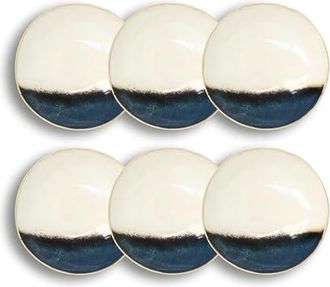 Ogo Living Lot 6 coupelles katanga 20cm en gr&egrave;s blanc - 2614715