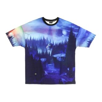 Dolly Noire Nacht Im Wald Oversize Tee - - Tops - Herren - Mehrfarbig - M
