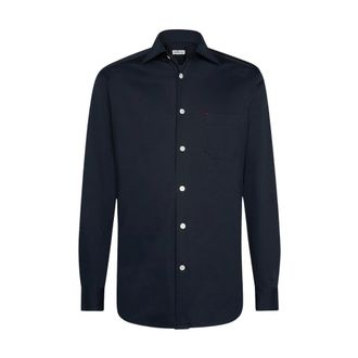Kiton Chemise en coton pur Nerano - Homme - Chemises - Noir - Taille: 2XL