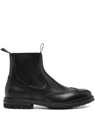 Henderson Baracco bottines à empiècements élastiqués - Noir