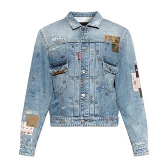 Dsquared2 Denimjacke mit Vintage-Effekt - - Jackets - Herren - Blau - M