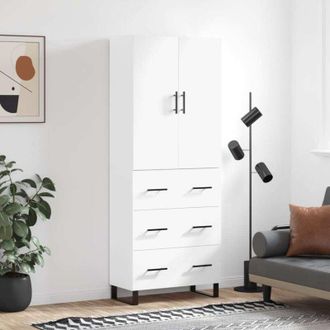 vidaXL Highboard Wei&szlig; 69,5x34x180 cm Holzwerkstoff vidaXL