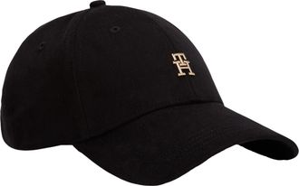 Tommy Hilfiger Damen Cap Elevated Chic mit Logo, Schwarz (Black), Einheitsgröße