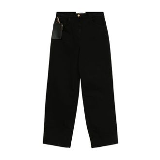Elisabetta Franchi Jeans aus Baumwolltwill - - Jeans - Damen - Schwarzk - W29