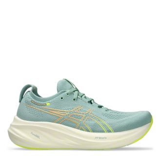 Asics Damen Gel-Nimbus 26 Sneaker, Light Celadon Safety Yellow 1012b601 301, 44.5 EU