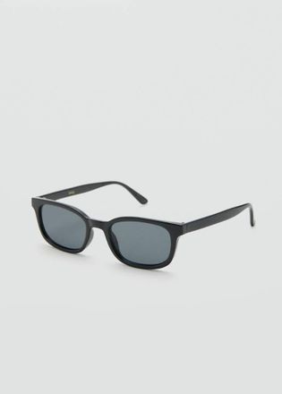 Mango Lunettes de soleil rectangulaires en ac&eacute;tate noir - Homme - Taille unique - MANGO MAN
