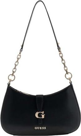 Guess sac &agrave; &eacute;paule Carrie Top Zip Shoulder Bag Black noir