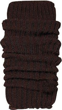 Generic Chauffe-pieds unicolore pour femme, f&ecirc;te, jambi&egrave;res &eacute;paisses, chaussettes en laine fluorescente color&eacute;e, caf&eacute;, taille unique