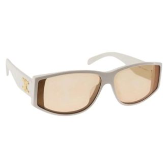 Celine Lunettes de soleil en plastique Pre-owned - Femme - Pre-owned - Blanc - Taille: ONE Size
