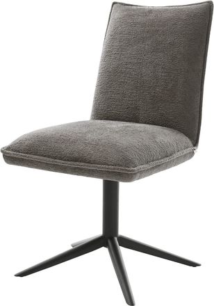 DELIFE Esszimmerstuhl Lelio-Flex Fu&szlig;kreuz Schwarz Boucl&eacute; Soft Schlamm 360&deg; drehbar Wippfunktion Taschenfederkern