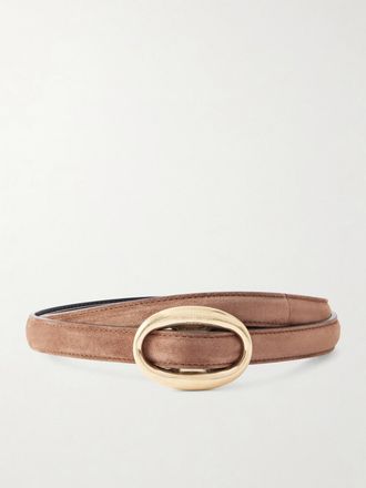 Saint Laurent Ceinture En Daim - Marron