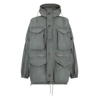 Maison Margiela Oversized Parka aus technischer Baumwolle - - Coats - Herren - Grau - S