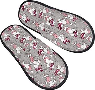 Generic Chaussons Femme Homme Caniche Mignon Chaussures DInt&eacute;rieur Confortable Maison Pantoufles Antid&eacute;rapant Chausson DHiver Pour H&ocirc;tel Ext&eacute;rieur Int&eacute;rieur M