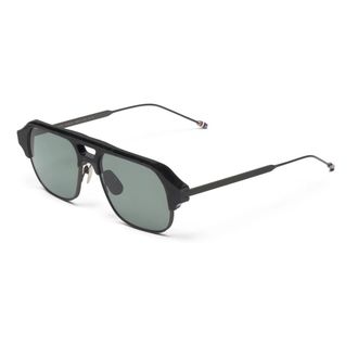 Thom Browne Lunettes de soleil aviateur pilote en ac&eacute;tate et titane - unisex - Accessoires - Noir - Taille: 54 MM