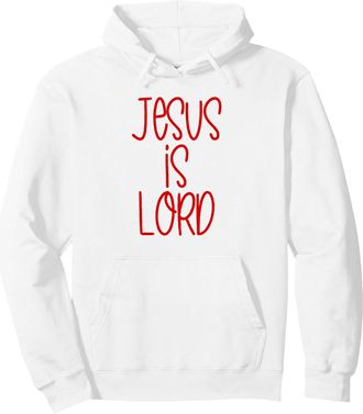 BDAZ Jesus ist der Herr, rote Schrift, Christlich, Weihnachten, religi&ouml;s Pullover Hoodie