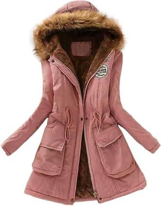 Generic Manteaux dhiver pour femmes, grande taille, matelass&eacute;, en polaire, chaud et &eacute;pais, veste &agrave; capuche avec poche zipp&eacute;e, v&ecirc;tements dext&eacute;rieur rembourr&eacute;s,