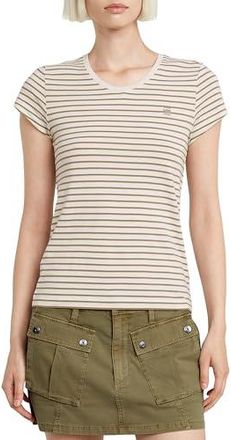 G-Star G-Star Femme Haut Eyben Slim V-Neck 2.0, Multicolore (ensis green highlight stripe D24533-D244-H198), XXL
