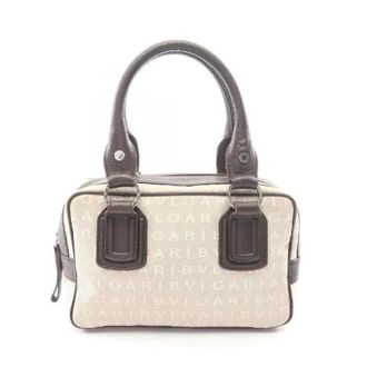 Bulgari Pre-owned Logo Mania Canvas Leather Handbag - - Pre-owned - Damen - Beige - ONE SIZE