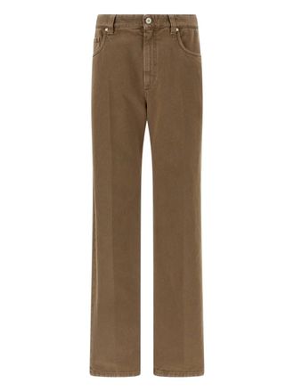 Brunello Cucinelli St&uuml;ckgef&auml;rbte Five-Pocket-Hose - Braun