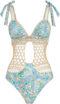 Del Maar Femme, Maillots de bain, Vert, Taille: 38 FR Haut de Bikini &agrave; Motifs