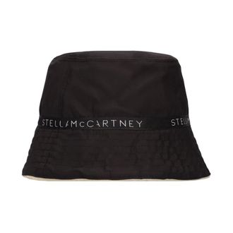 Stella McCartney Bucket Hat mit gesticktem Logo - - Accessories - Damen - Schwarzk - 56 CM