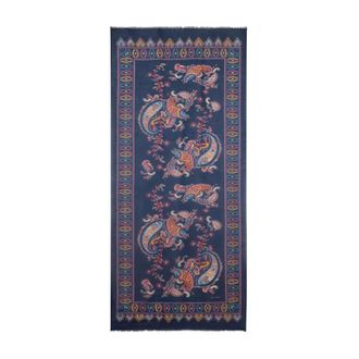 Etro Homme, Accessoires, Bleu, Taille: ONE Size Foulard Cachemire Cachemire Fleuri Cachemire
