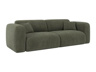 Vente-Unique Sofa mit Schlaffunktion 4-Sitzer - Melierter Stoff - Gr&uuml;n - POGNI von Maison C&eacute;phy
