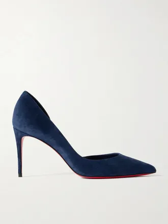 Christian Louboutin Escarpins En Daim Iriza 85 - Bleu