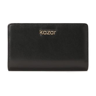 Kazar Schwarzes Lederportemonnaie mit rotem Interieur - - Accessories - Damen - Schwarzk - ONE SIZE