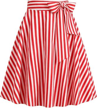 Generic Popcorn Kost&uuml;M Daman Rockabilly Rock Popcorn Kost&uuml;M Gestreifter Rot Weiss Damenrockabilly Rock Damen Vintage 50Er Jahre Rote-Wei&szlig; Gestreifter