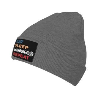 Generic Bonnet Manger, Dormir, Lacrosse, R&eacute;p&eacute;ter, Lacrosse Dr&ocirc;le Mode Beanie Respirant Bonnet Hiver pour D&eacute;contract&eacute;e Sport Temps Froid