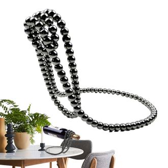 Generic Weinflaschenhalter, Weinflaschenhalter - H&auml;ngendes Weinregal mit Perlenketten - Stilvoller und einzigartiger Flaschenhalter, einzigartig und freistehe