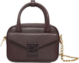 Ted Baker TB Detail Mini Leather Crossbody Bag, Sac &agrave; Main Femmes, Vin, Taille Unique