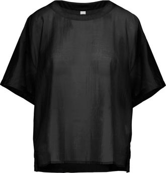 Bomboogie Femme, Blouses et Chemises, Noir, Taille: 40 FR Blouse ample en voile de Lyocell