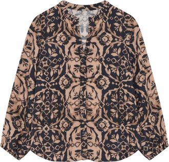 Gustav Femme, Blouses et Chemises, Bleu, Taille: 48 FR Élégante Chemisier avec Col en V