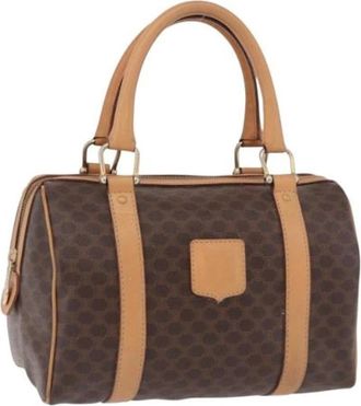 Celine Sac Boston Vintage Pre-owned en toile - Femme - Pre-owned - Brun - Taille: ONE Size
