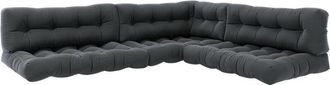 Vicco Ensemble de coussins de palette Flocken, Anthracite, 7 compartiments, Vicco