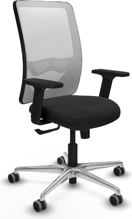 Piqueras y Crespo Schwarzer Schreibtischstuhl Zulema mit 2D-Armlehnen, h&ouml;henverstellbare Lendenwirbelst&uuml;tze, ausgestattet mit Sincro 3 Positionen und Schneideschaum, We