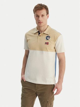 Napapijri Poloshirt E-Reflect NP0A4H4B &Eacute;cru Relaxed Fit