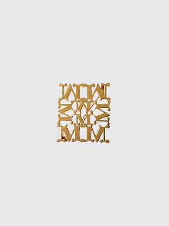 Max Mara Broche Pioppo en m&eacute;tal chrom&eacute; avec design monogramme